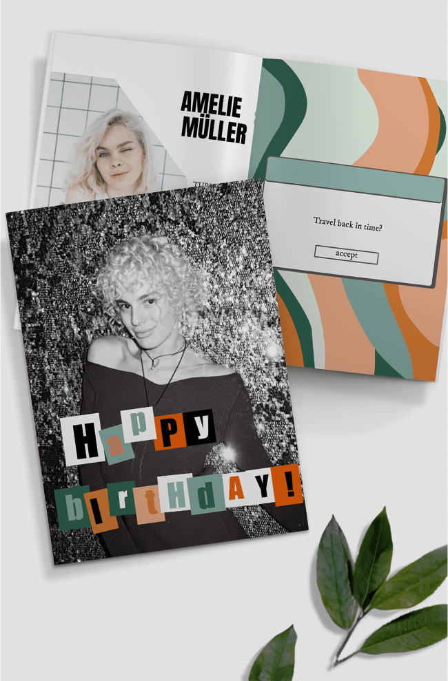 Design & print a birthday magazine for girls