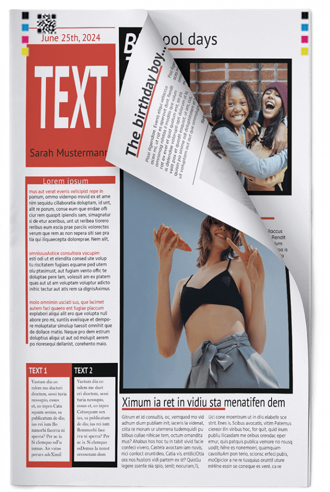 Create & Print a sensational birthday newspaper