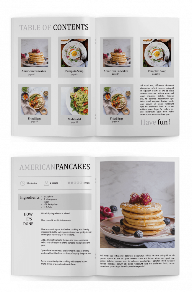 Create & Print Your Appetising Cookbook As a Magazine