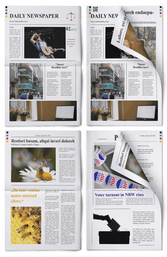 Create a personal newspaper for wedding, birthday or clubs