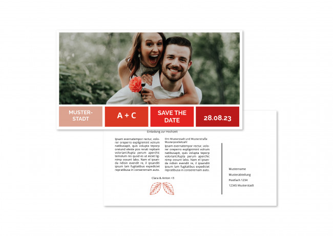 Create & Print a Postcard as a Wedding-Reminder