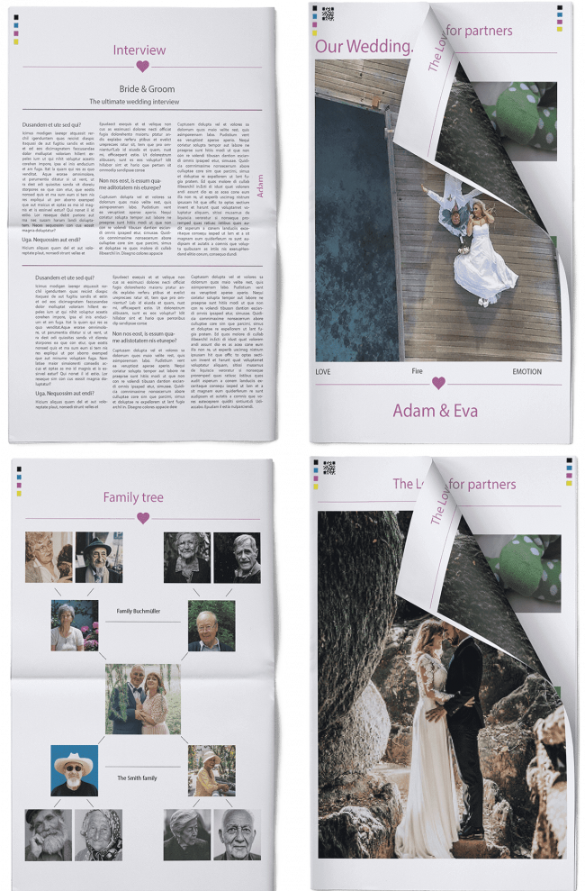 Template for Creating Modern Wedding Newspaper