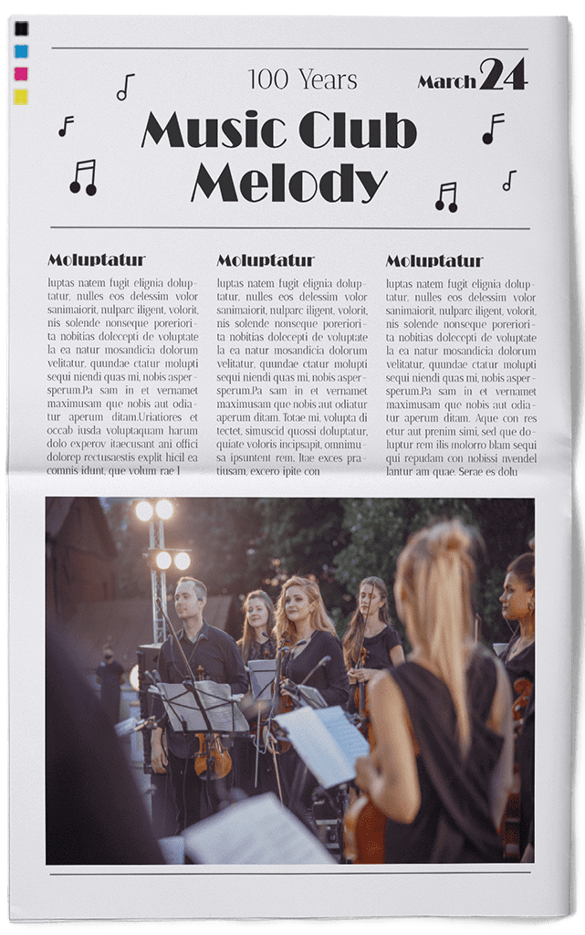 Create & Print Music Club Newspaper Online