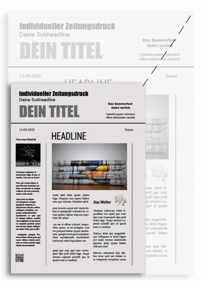 Offset newspaper printing (tabloid) from 2,000 copies