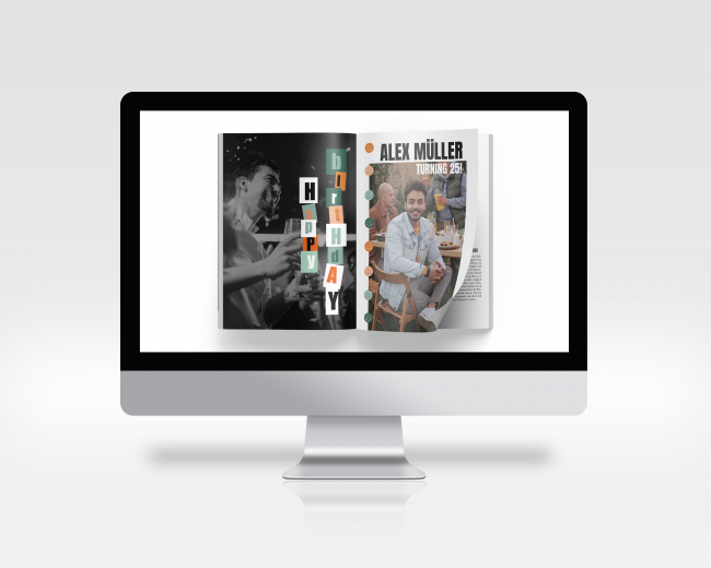 Create a Birthday Magazine for Boys as a digital Flipbook