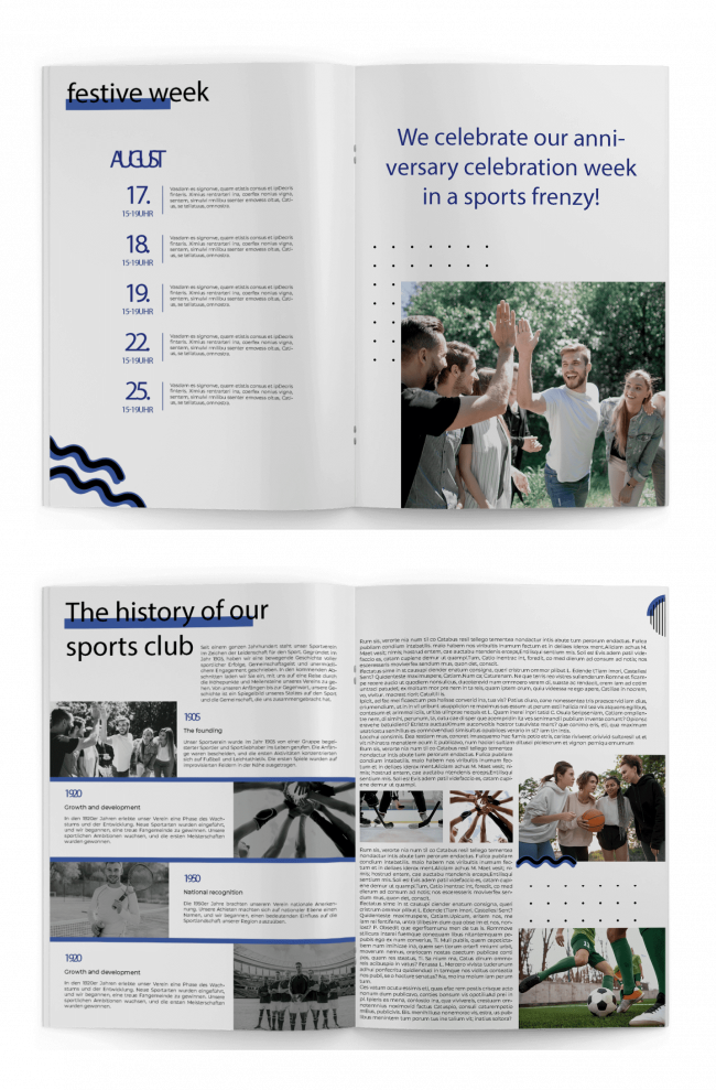 Create & Print Sports Club Magazine Online