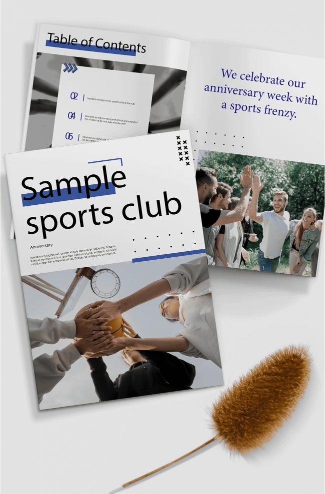 Create & Print Sports Club Magazine Online