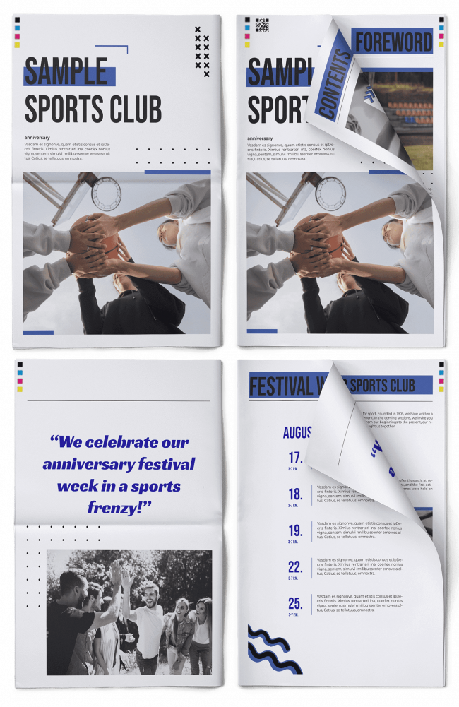 Create & Print Sports Club Newspaper Online