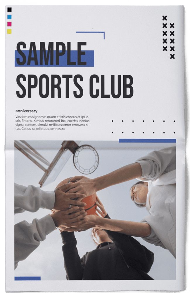Create & Print Sports Club Newspaper Online