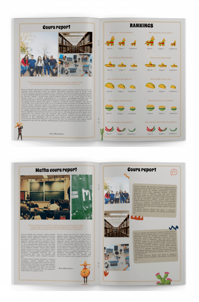 Design & print mexican yearbook "adios amigos"