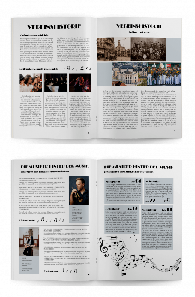 Festschrift für Musikverein gestalten & drucken lassen