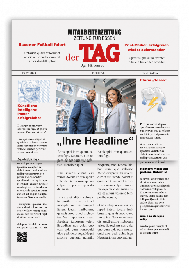 Impression offset de journaux (broadsheet)