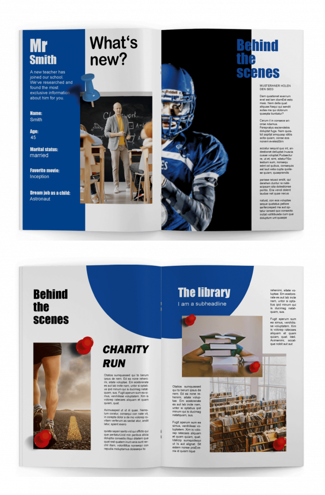 Créez et imprimez un magazine scolaire