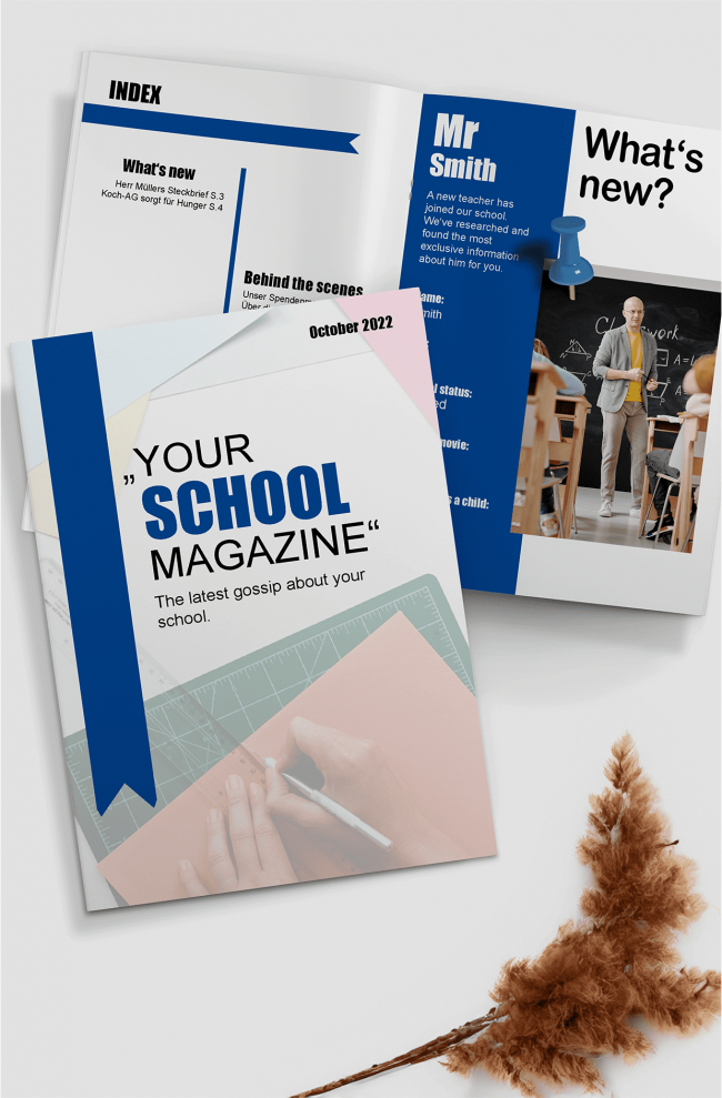 Créez et imprimez un magazine scolaire