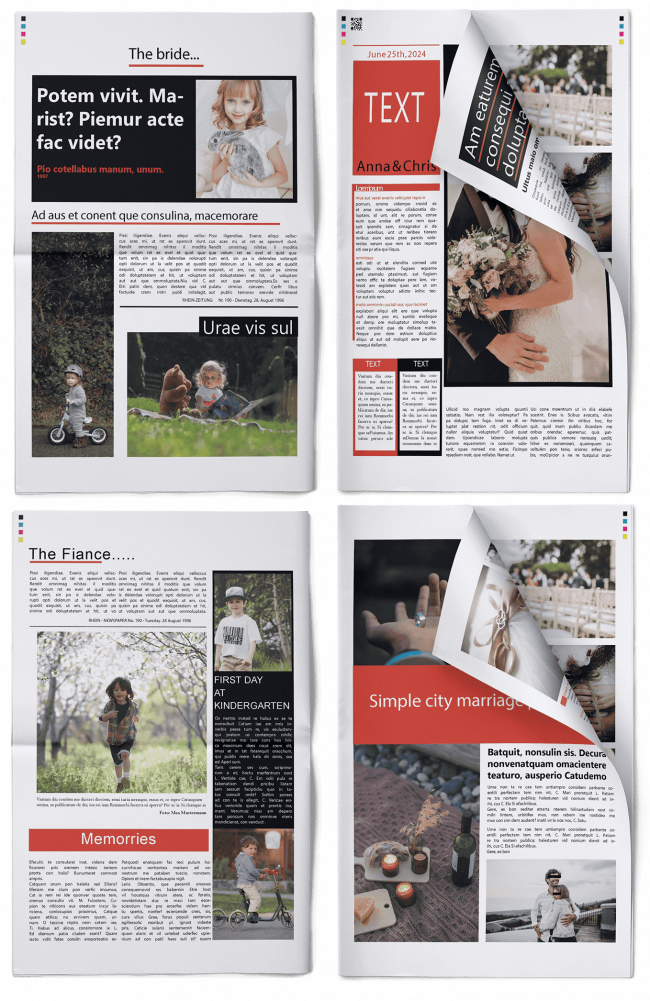 Créer et imprimer un journal de mariage en style boulevard